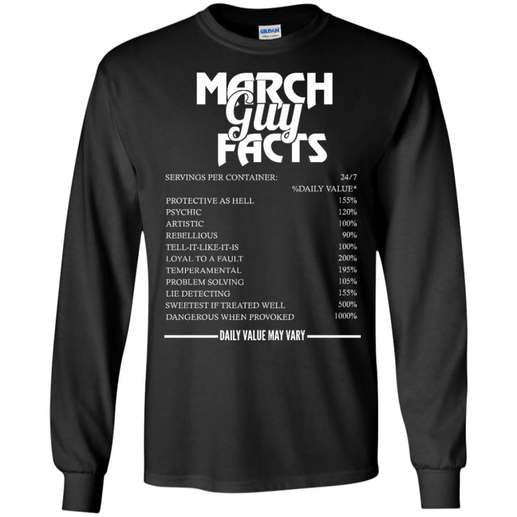 March guy facts servings per container shirt