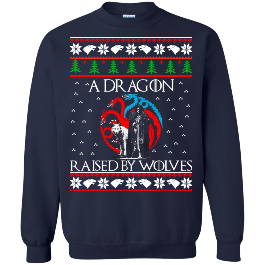 Game of Thrones: A Dragon Raised by Wolves Christmas sweater, long ...