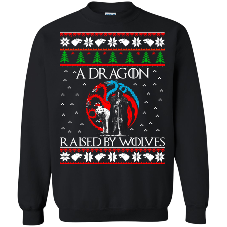 Game of Thrones: A Dragon Raised by Wolves Christmas sweater, long ...