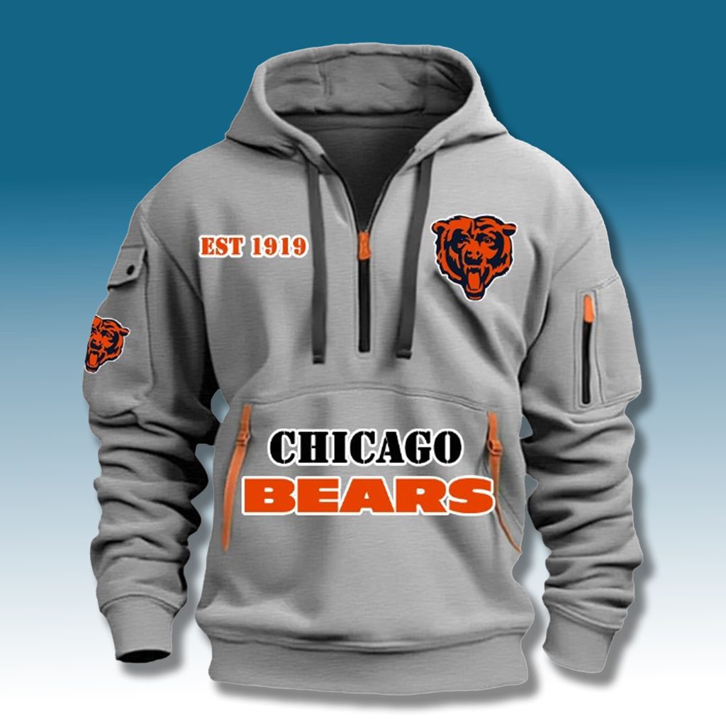 Chicago Bears EST 1919 Quarter Zip Hoodie