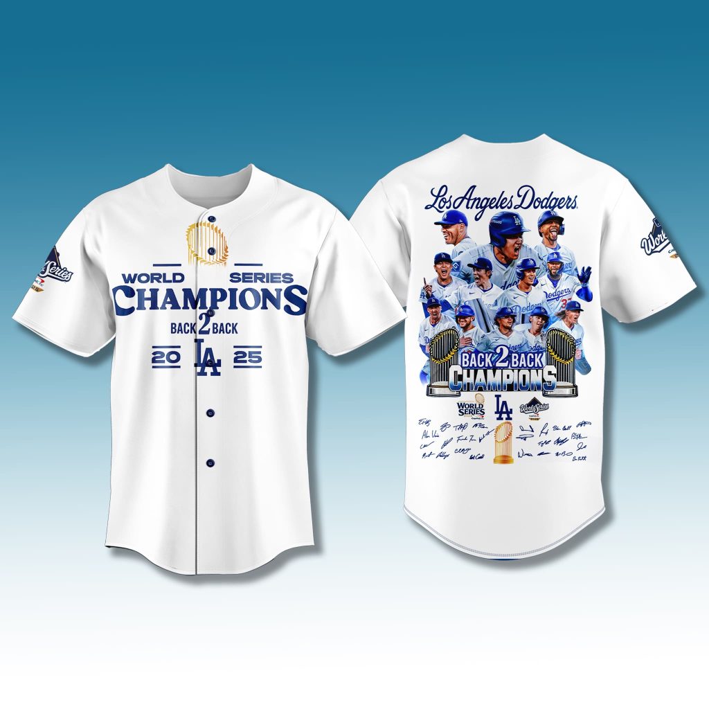 Dodgers Back To Back Champions Jersey 2025