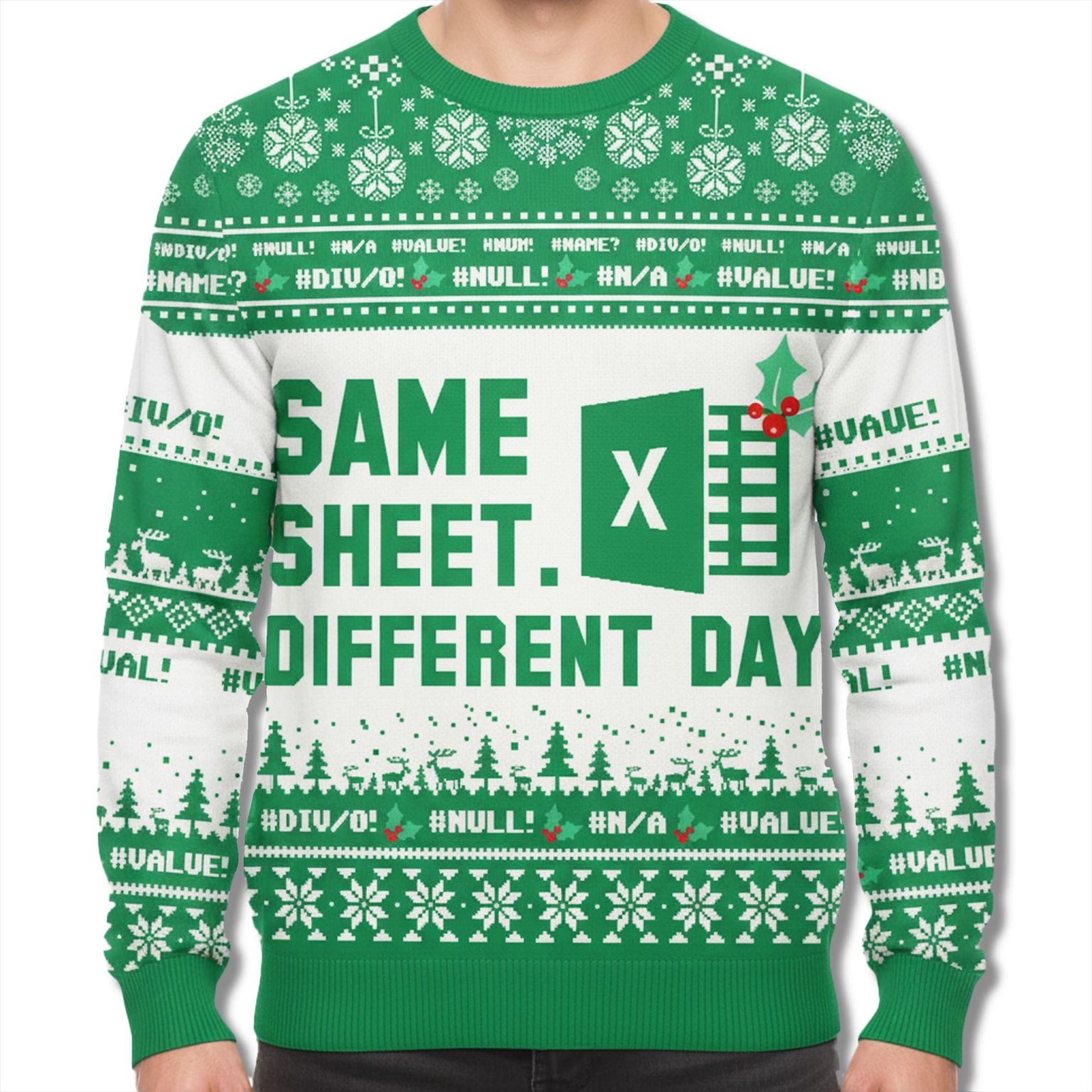 Excel Same Sheet Different Day Ugly Christmas Sweater