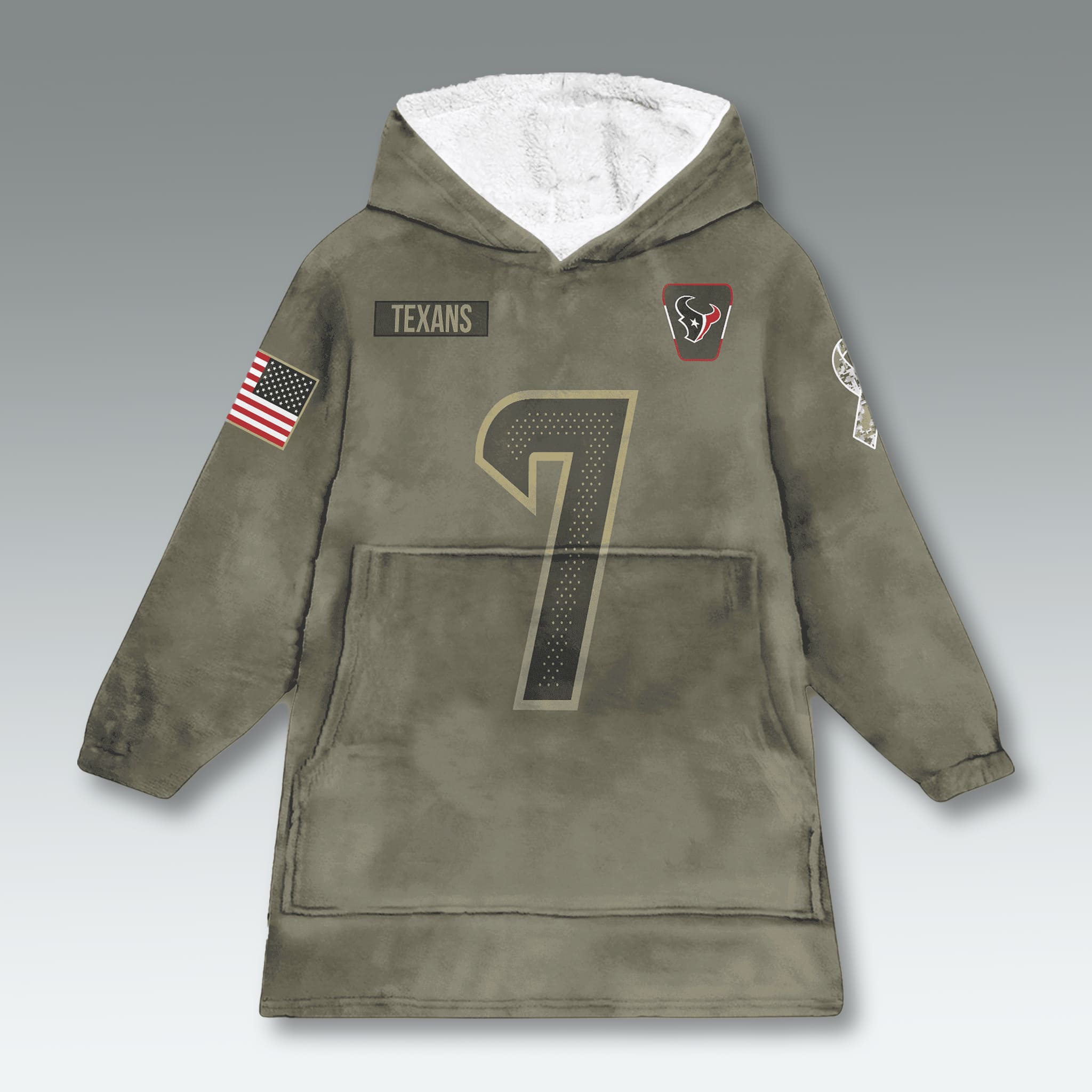 Houston Texans Salute To Service Blanket Hoodie 2025