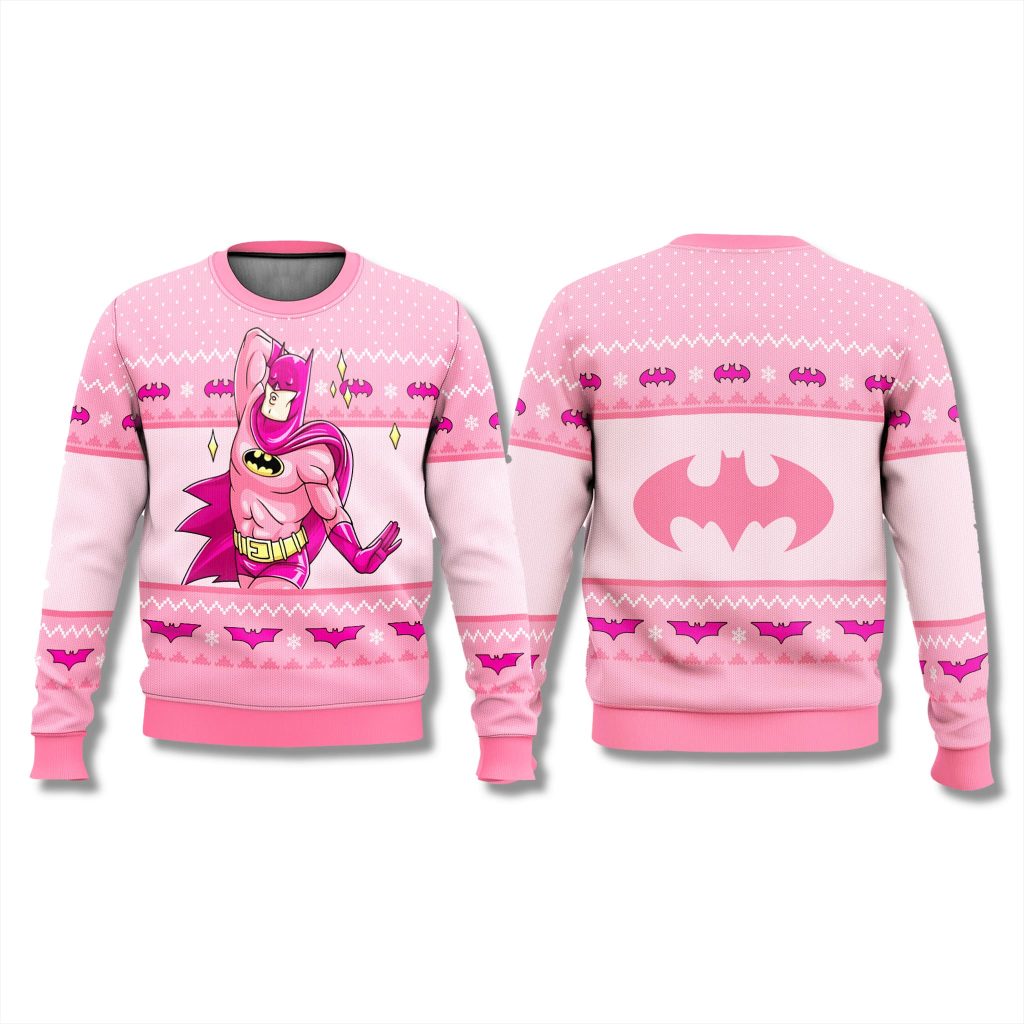 Pink Batman Funny Christmas Ugly Sweater