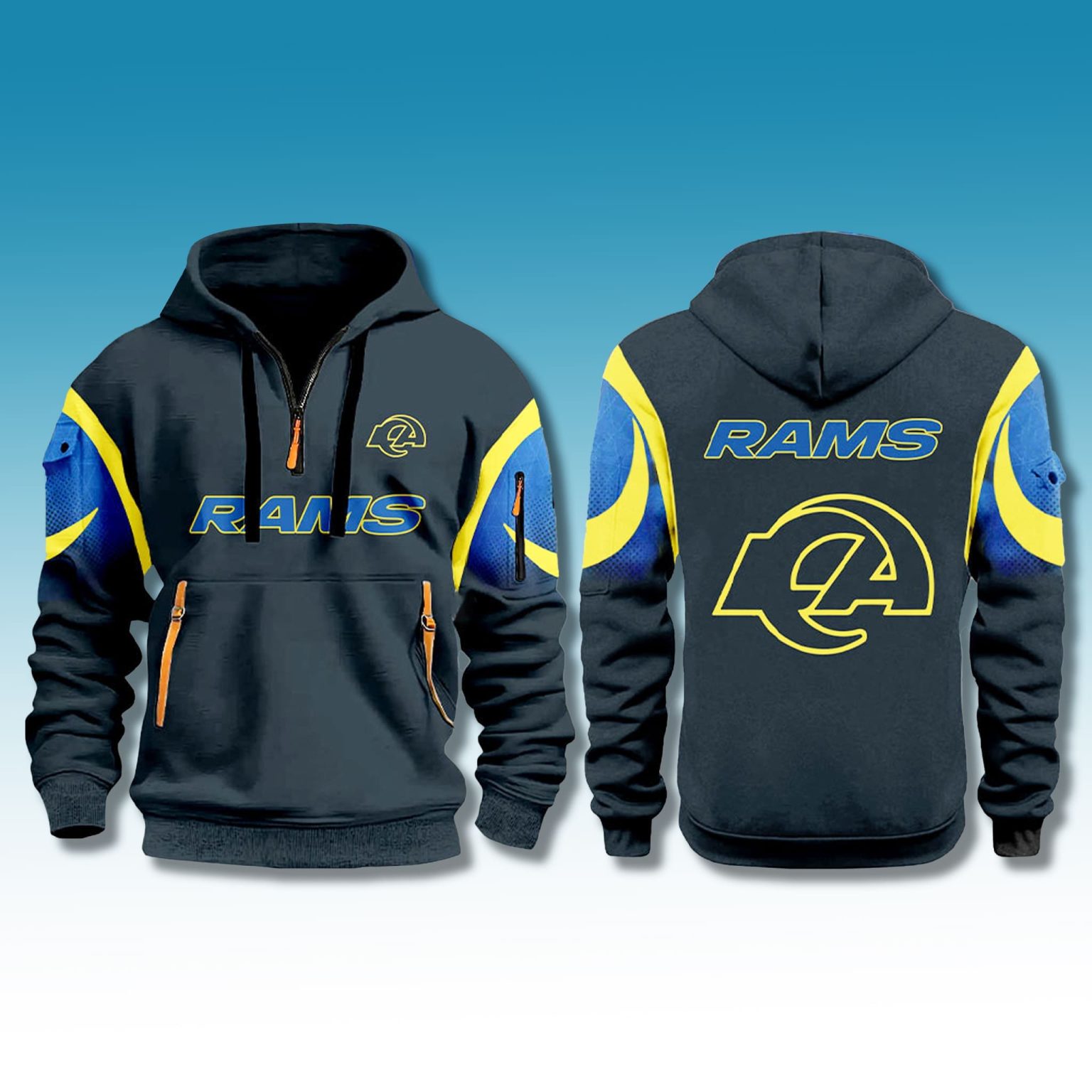 Rams Midnight Mode Rivalries Zip Hoodie 2025