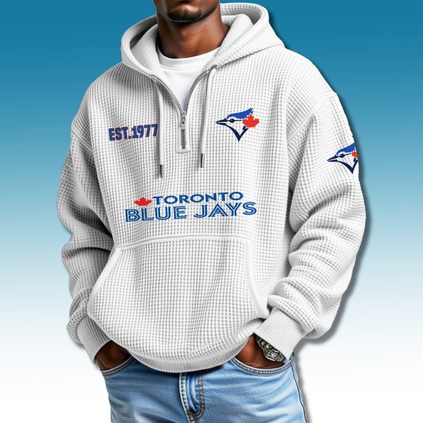 Toronto Blue Jays Waffle Quarter Zip Hoodie 2025