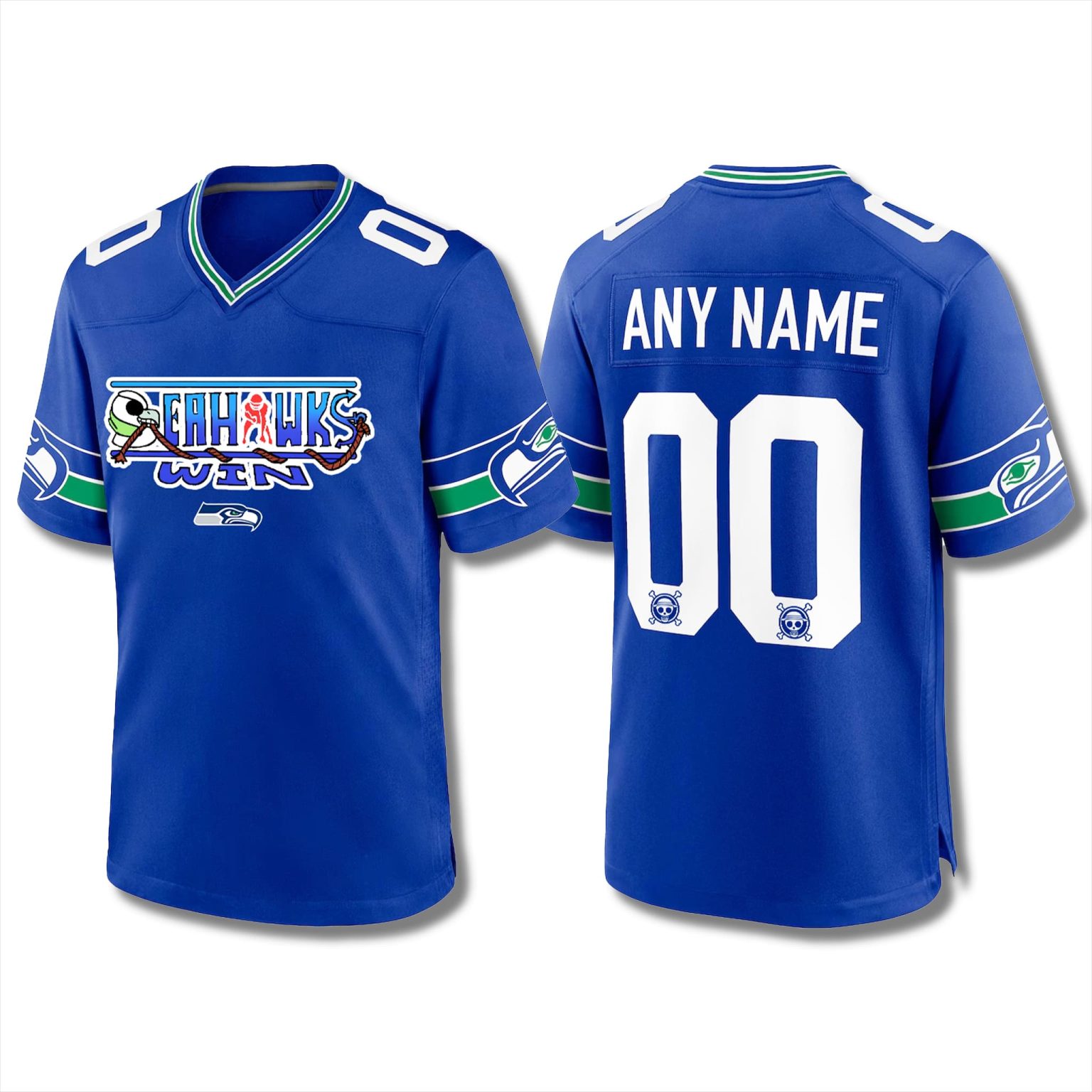 Seahawks x One Piece 2025 Custom Jersey