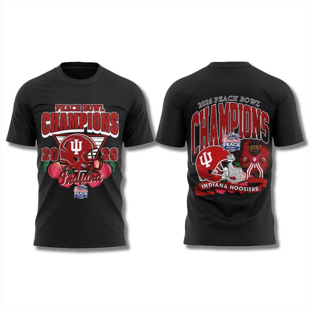 IU Football 2026 Peach Bowl Champion Black Shirt