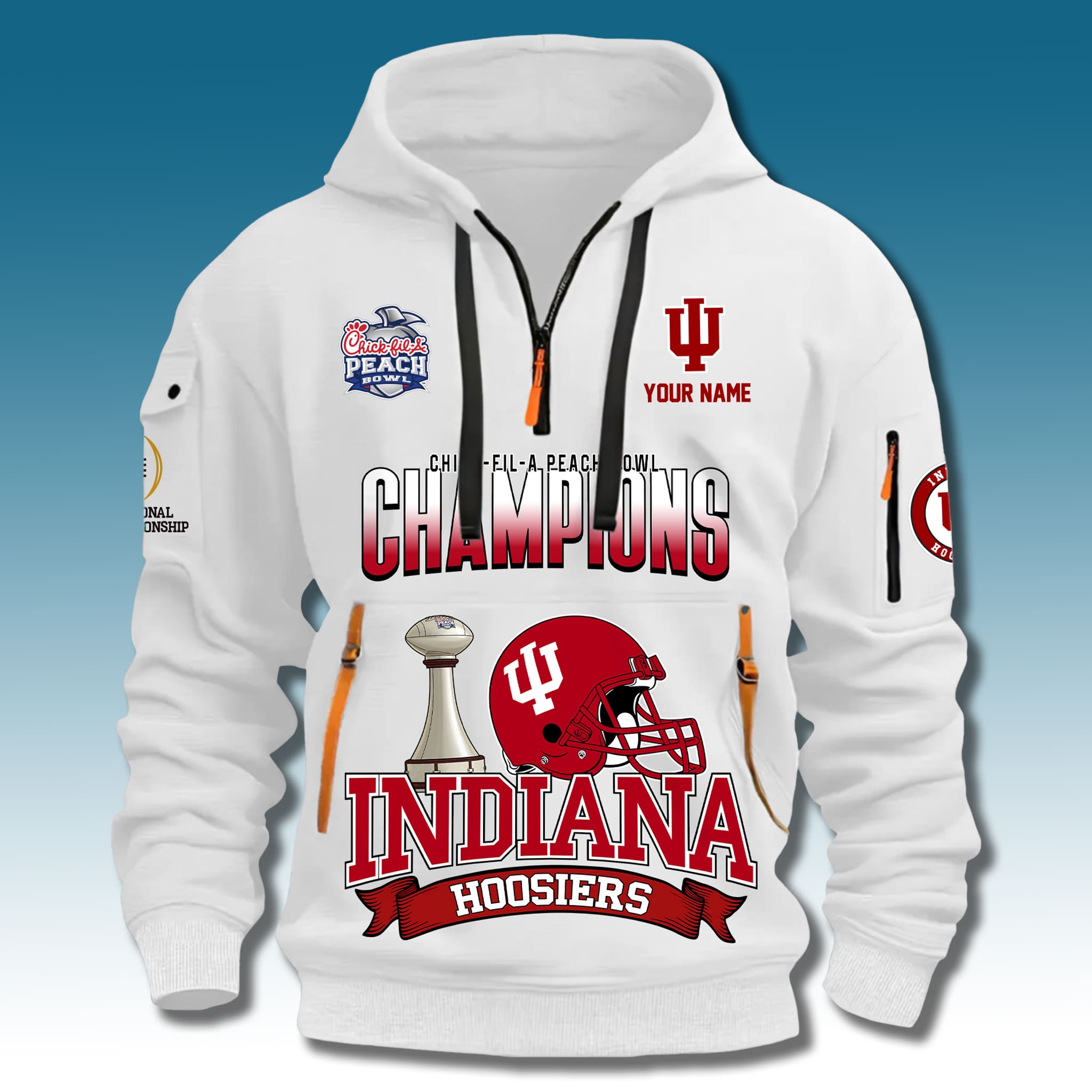 IU Peach Bowl Champion Quarter Zip Hoodie 2026