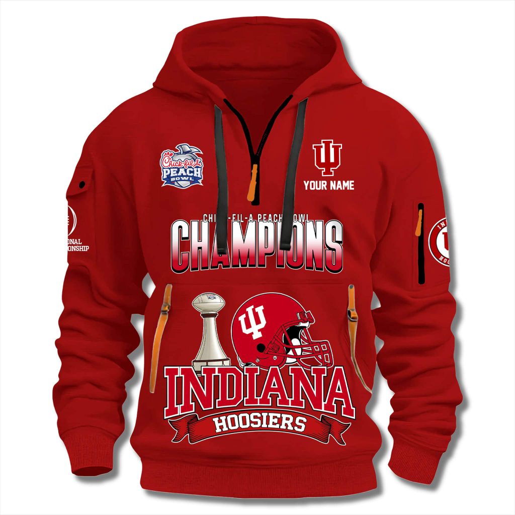 IU Peach Bowl Champion Quarter Zip Hoodie 2026