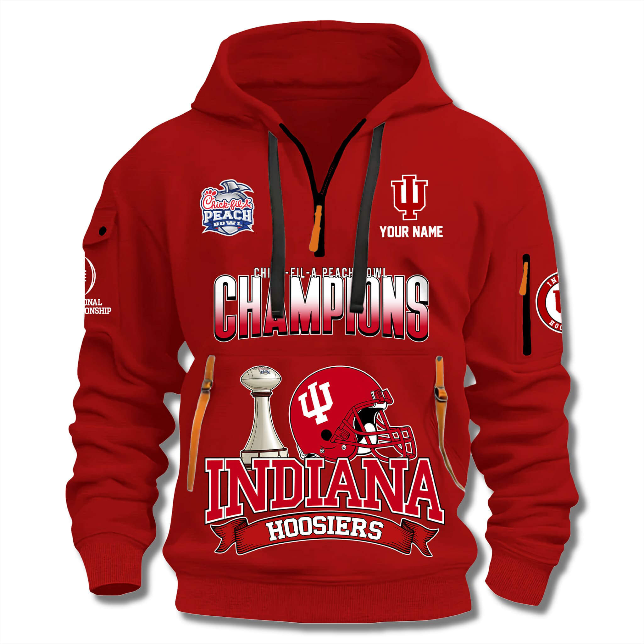 IU Peach Bowl Champion Quarter Zip Hoodie 2026