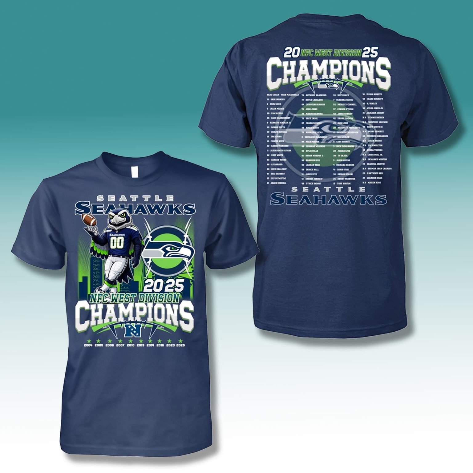 Seahawks NFC West Division 10-Time Champions Shirt