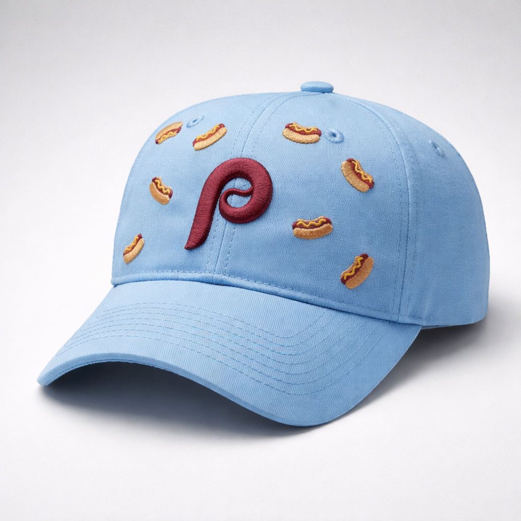 Phillies Hatfield Frank Hot Dog Powder Blue Hat 2026