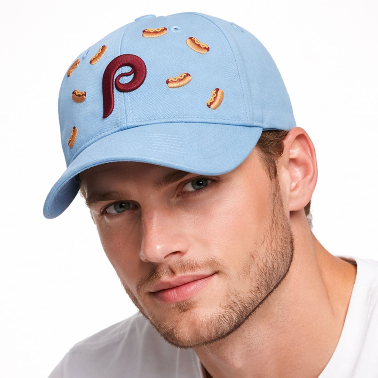 Phillies Hatfield Frank Hot Dog Powder Blue Hat 2026
