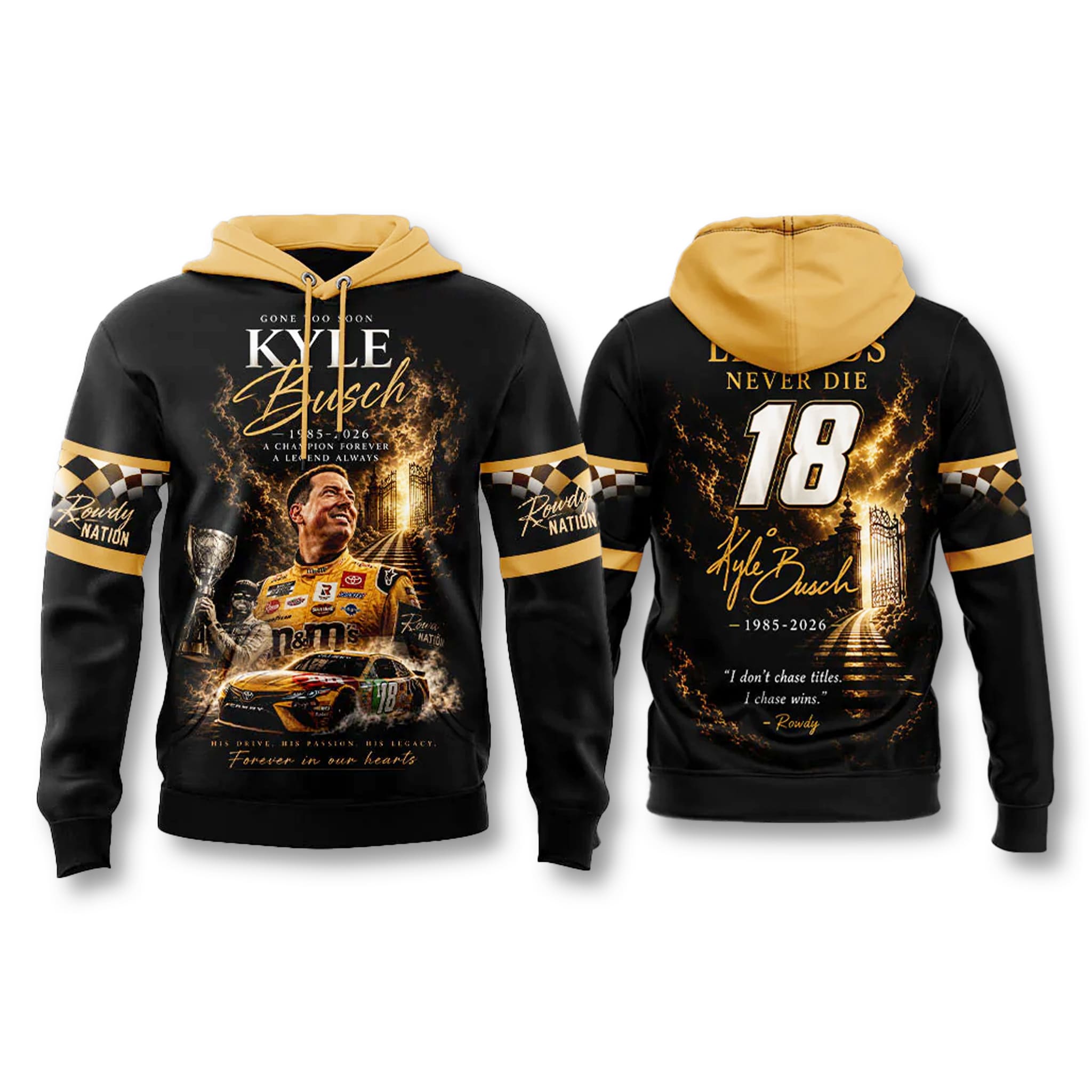 Kyle Busch Memorial 3D Hoodie